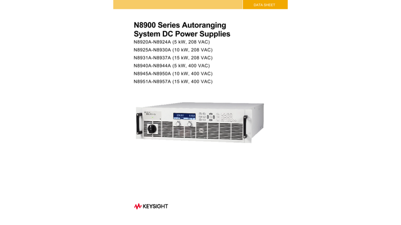 N8900 Series High-Power DC Power Supplies | Keysight